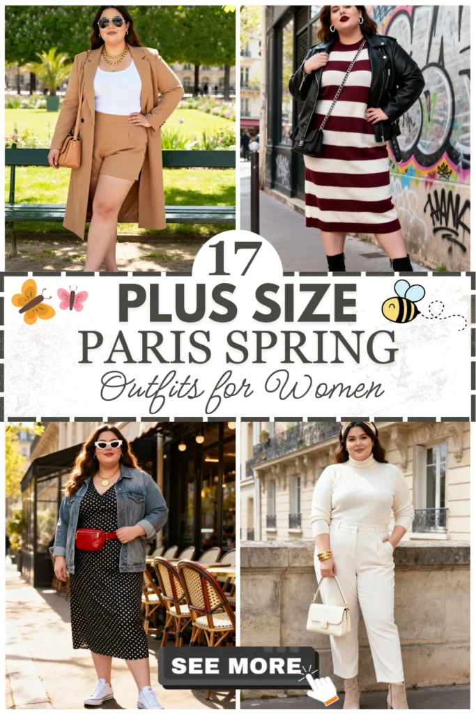 17 Plus Size Paris Spring Outfits That Curvy Women Love