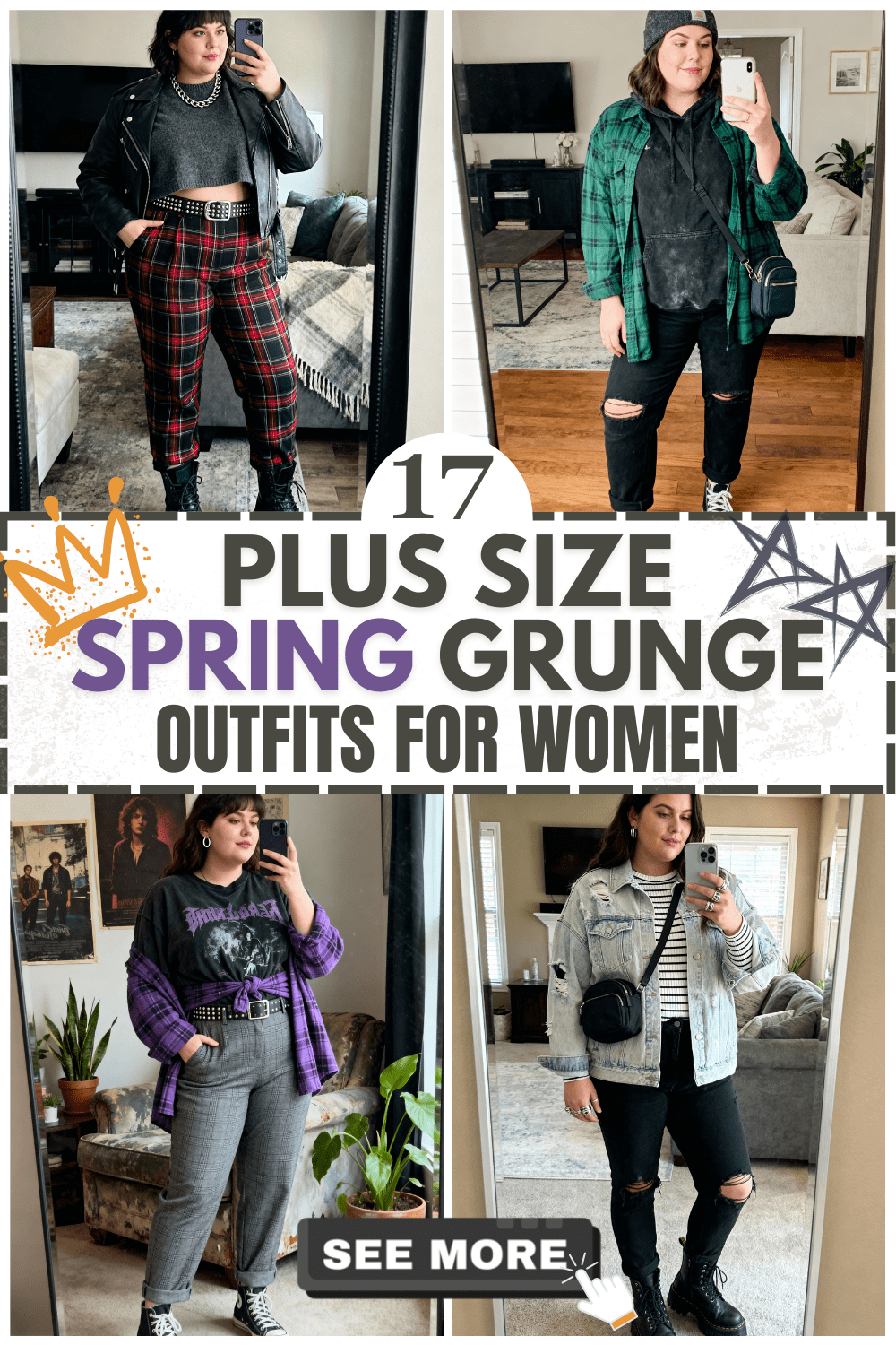 17 Plus Size Spring Grunge Outfits That Curvy Women Love