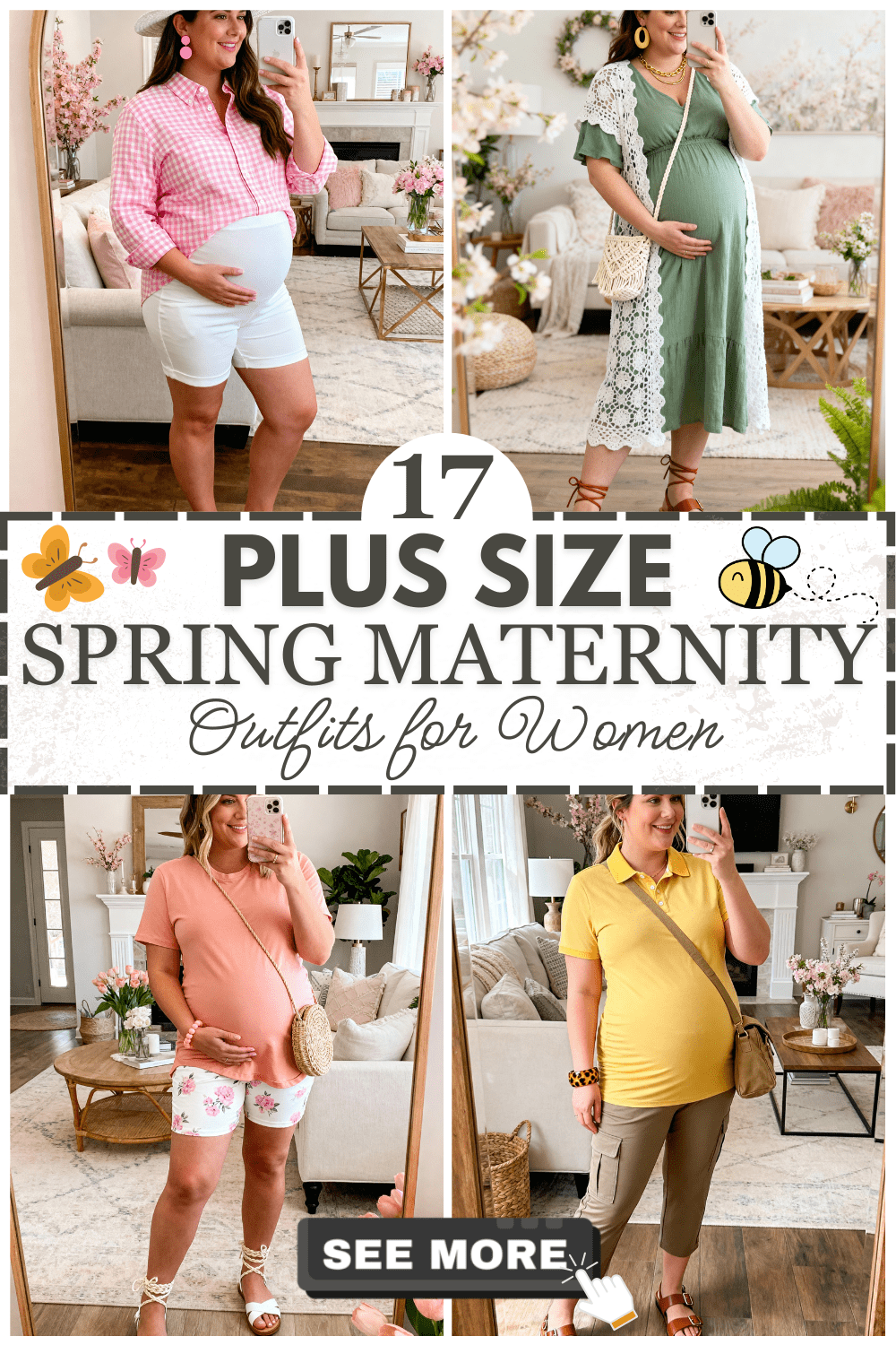 17 Plus Size Spring Maternity Outfits That Curvy Women Love